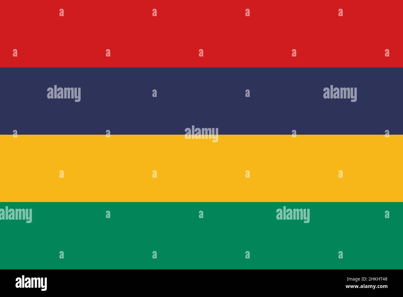 Mauritius flag. Official colors. Correct proportion. Vector ...