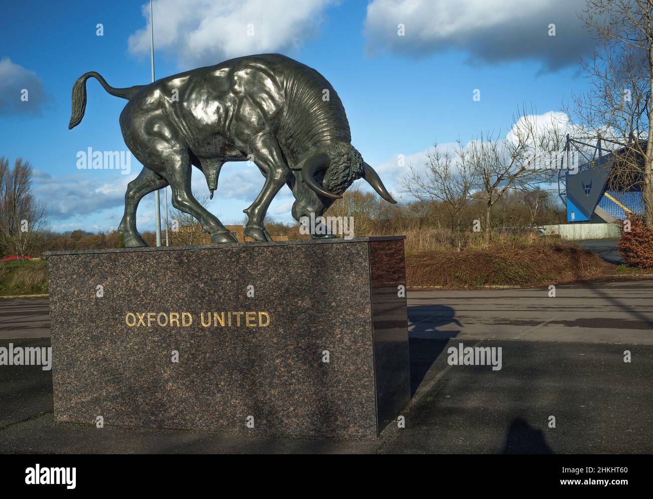 The bronze ox sculpture reflects the name and history of the city of ...