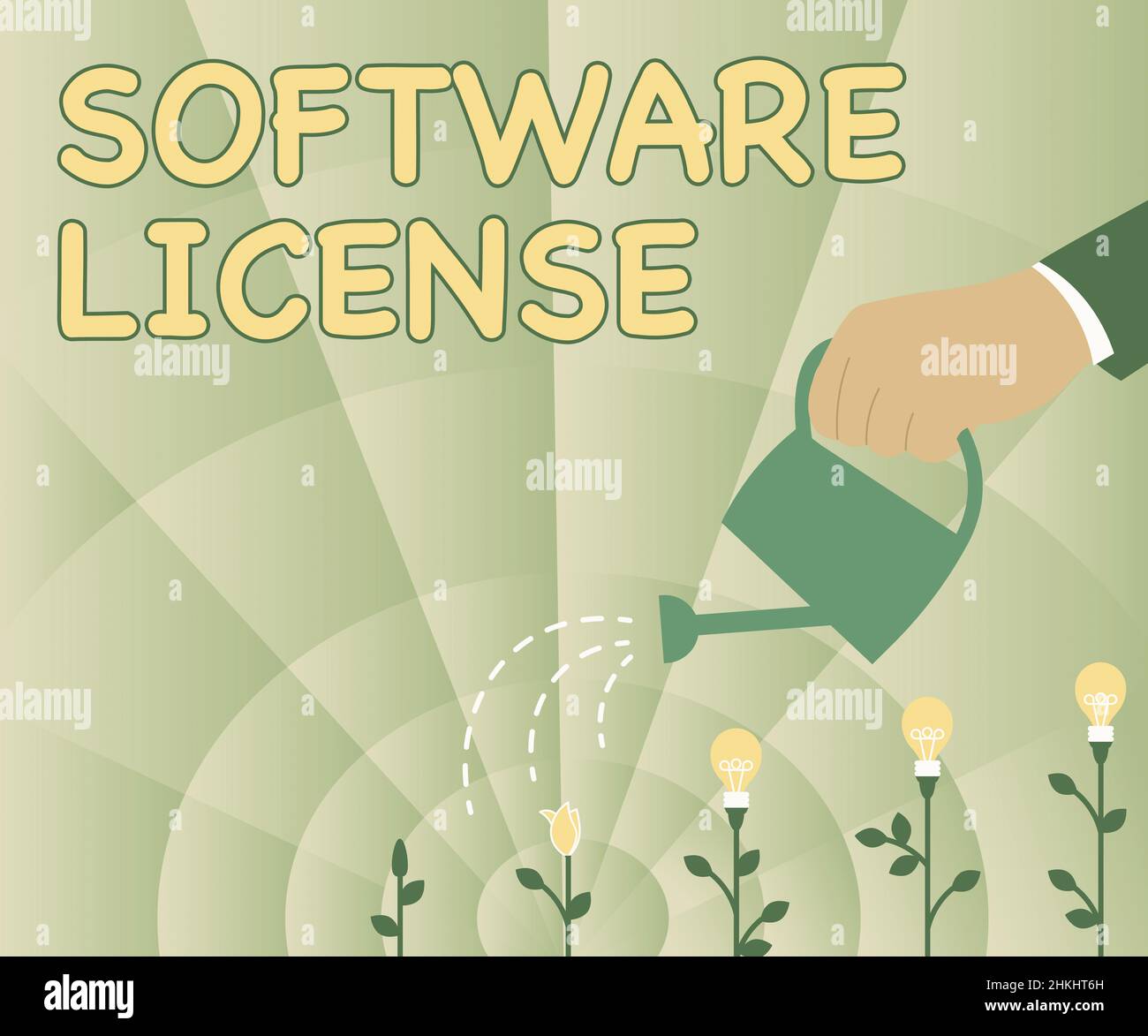 Handwriting text Software License. Concept meaning legal instrument ...