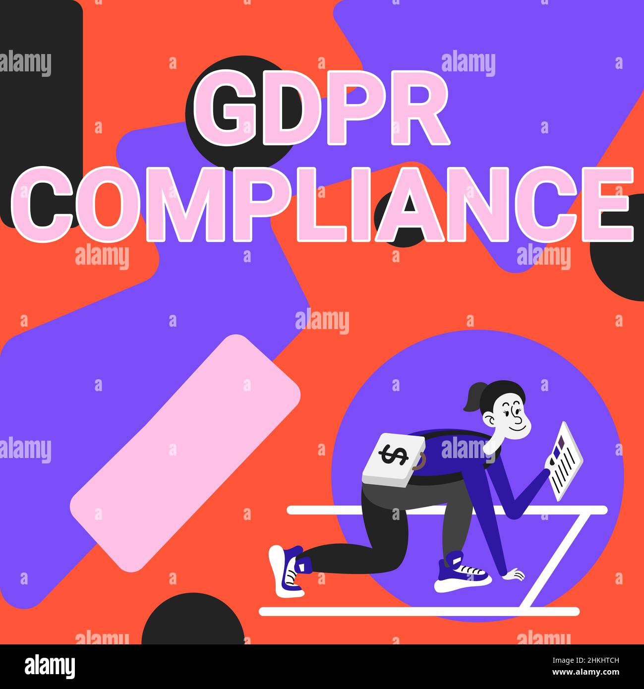 Hand writing sign Gdpr Compliance. Business idea protection and privacy ...