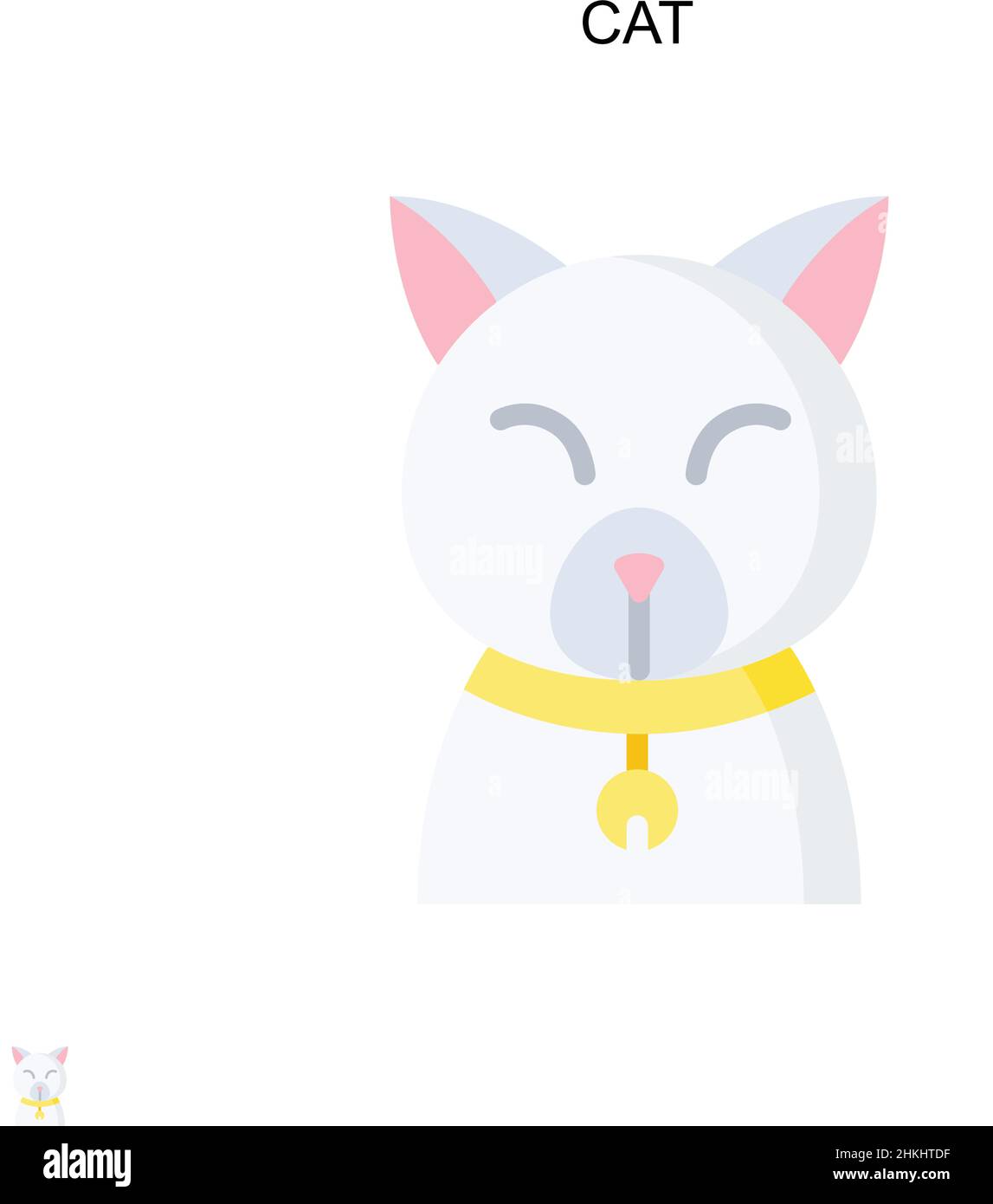 Cat Simple vector icon. Illustration symbol design template for web ...