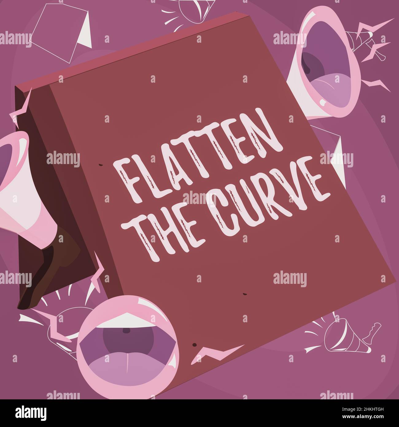 Inspiration showing sign Flatten The Curve. Concept meaning raising an ...