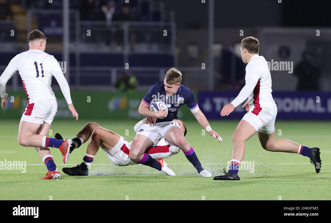 Scotland's Christian Townsend gets caught during the Under 20s Six ...