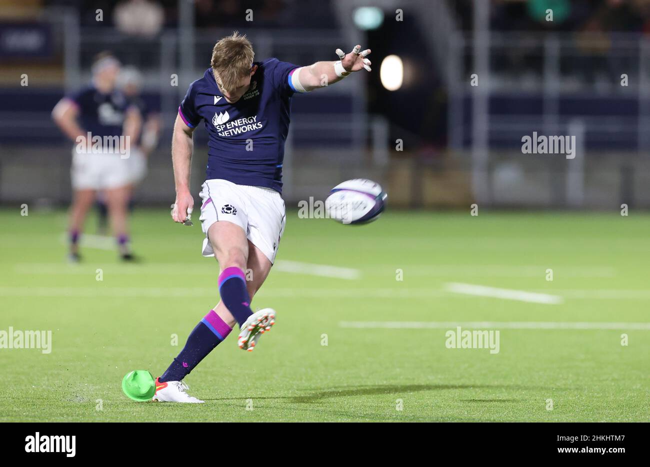 Scotland's Christian Townsend coverts a kick Scotland lead during the ...