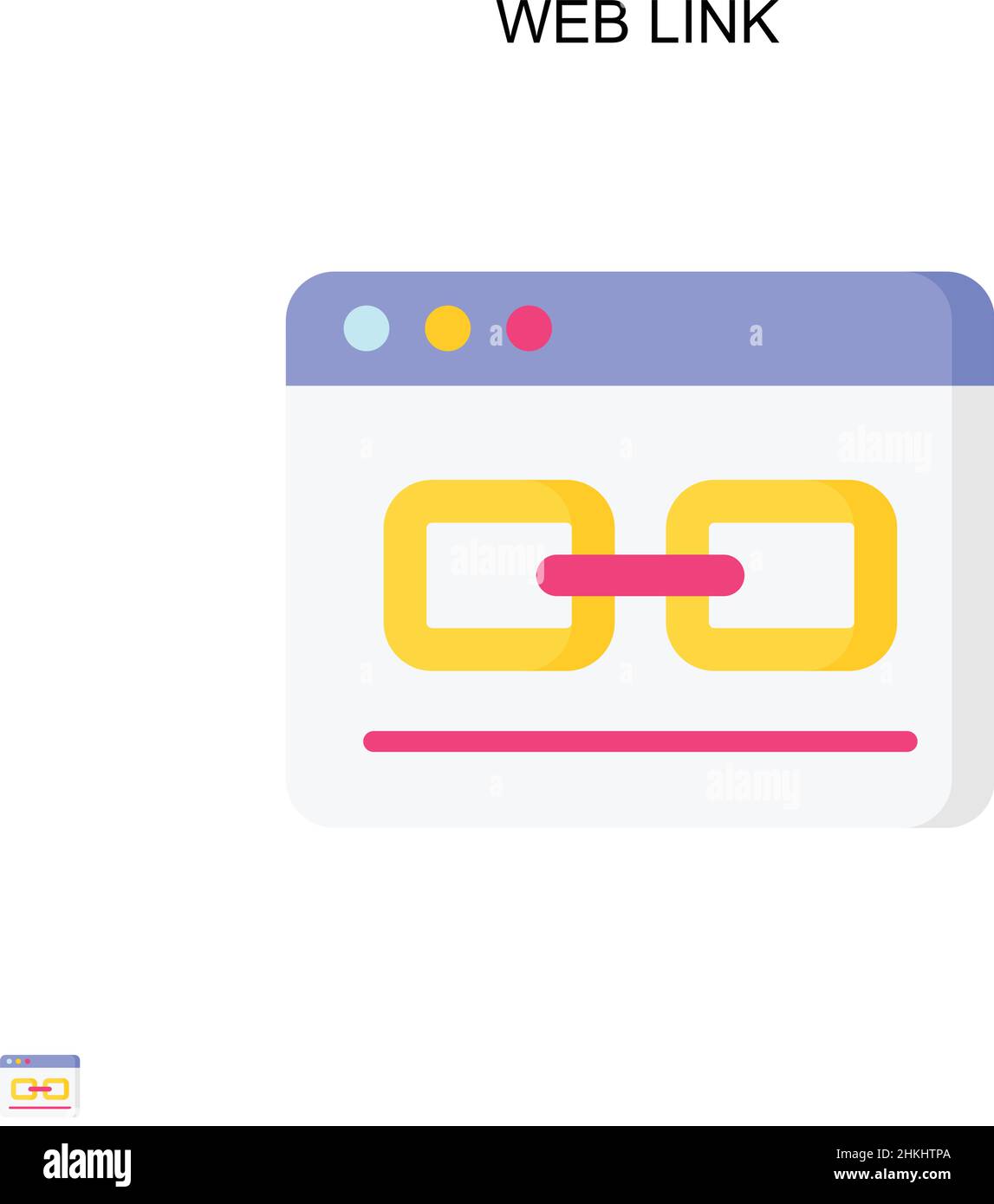 Web link Simple vector icon. Illustration symbol design template for ...