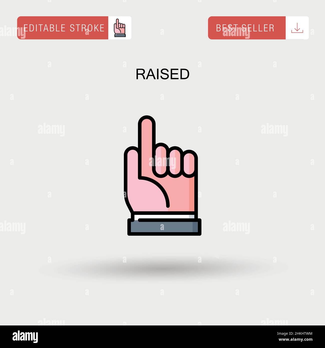 Raised Simple vector icon Stock Vector Image & Art - Alamy