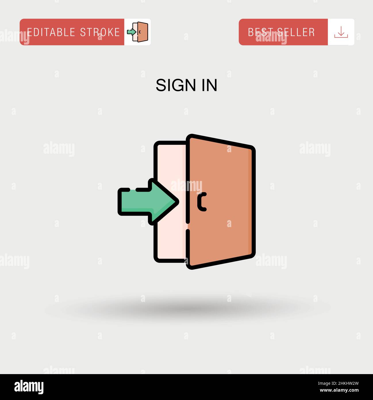 Sign in Simple vector icon Stock Vector Image & Art - Alamy