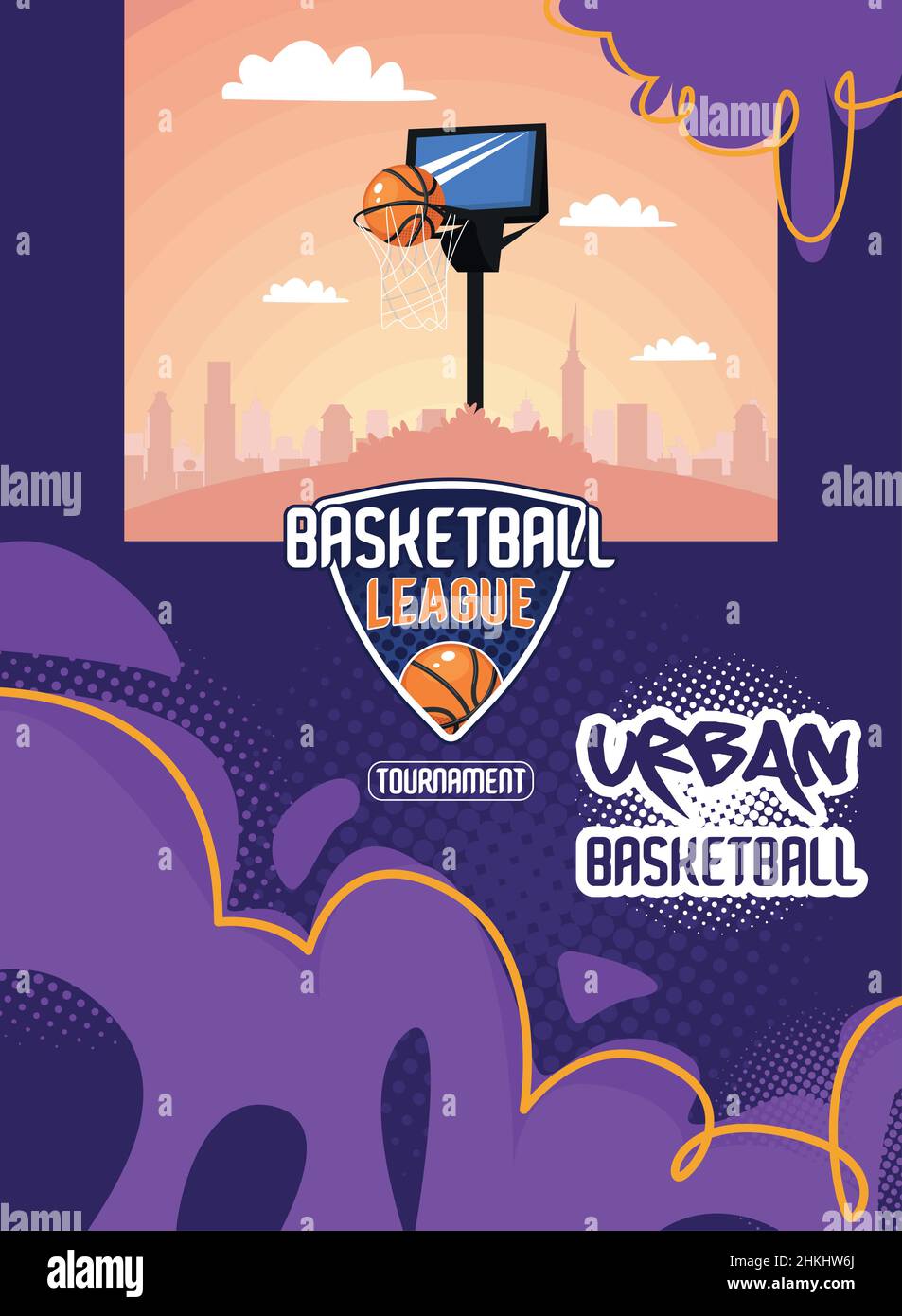 urban basketball lettering and point Stock Vector Image & Art - Alamy