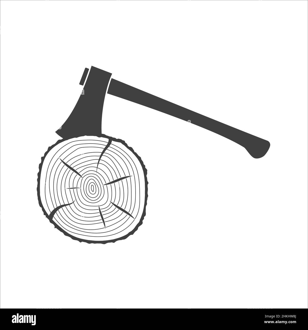 Chop tree ax Black and White Stock Photos & Images - Alamy