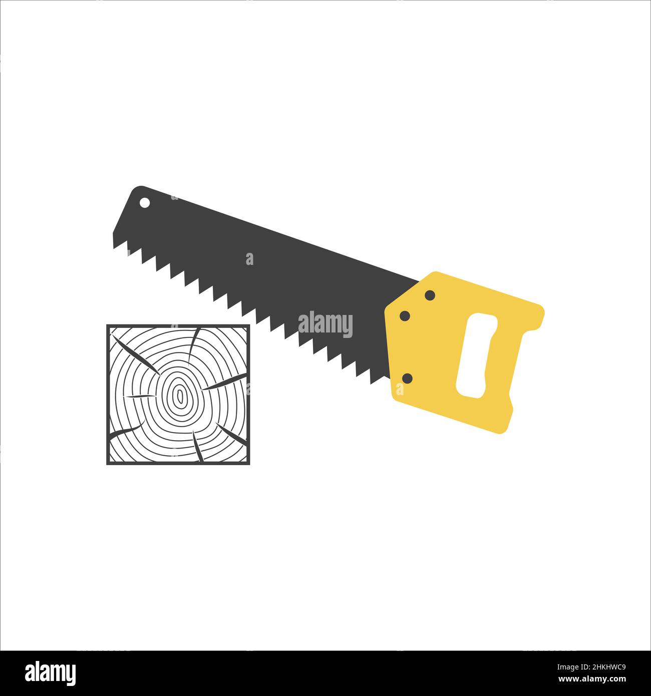 Sawing a branch Stock Vector Images - Alamy