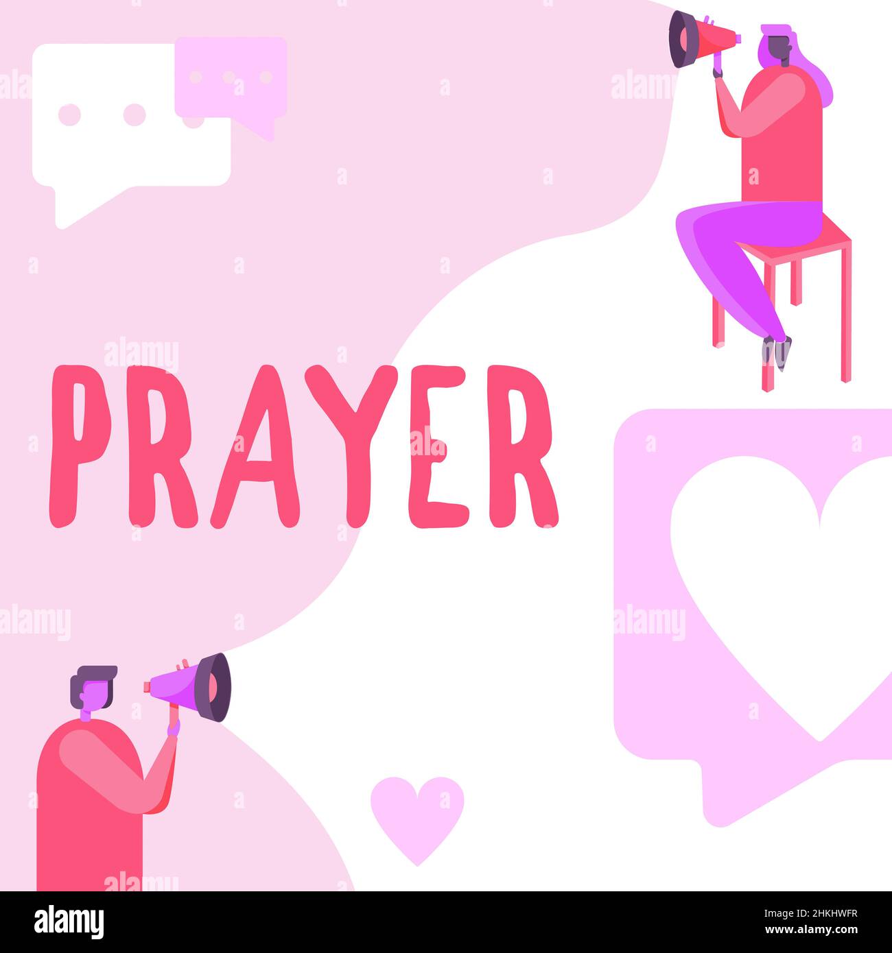 Handwriting text Prayer. Concept meaning solemn request for help or ...