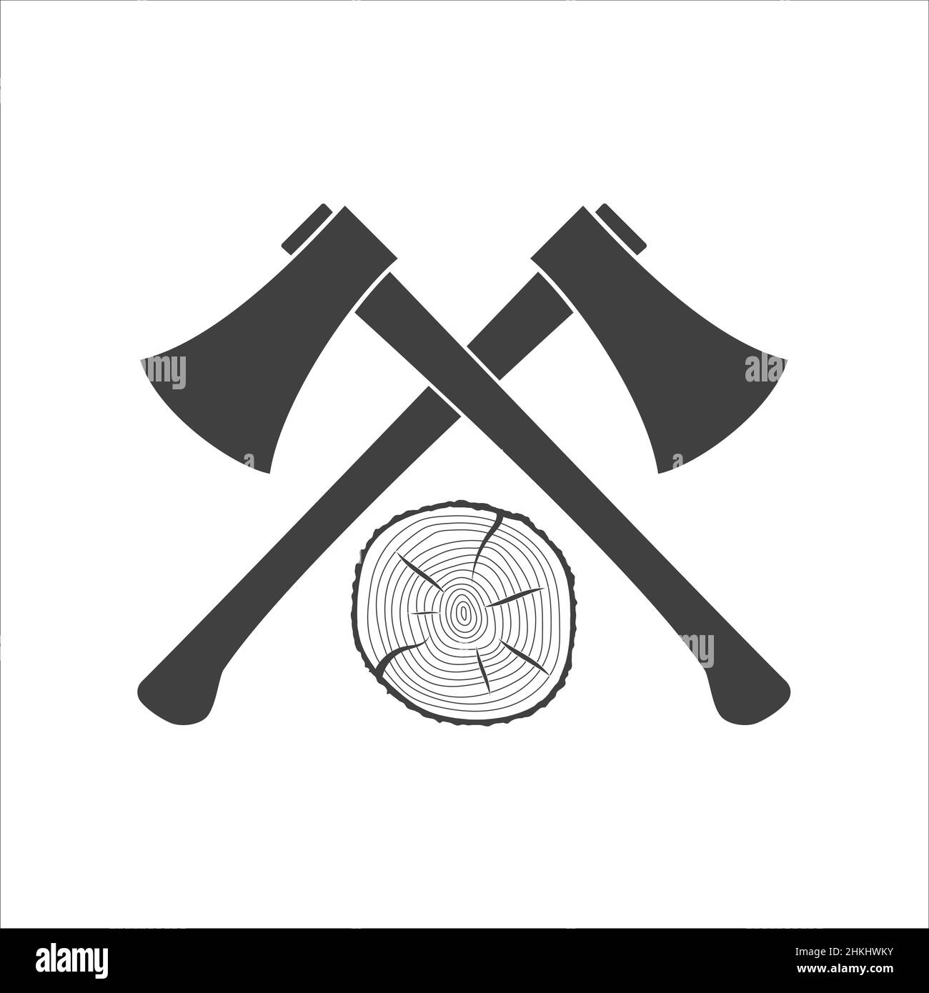 chopping Icon Vector ax a log tool tree Stock Vector Image & Art - Alamy