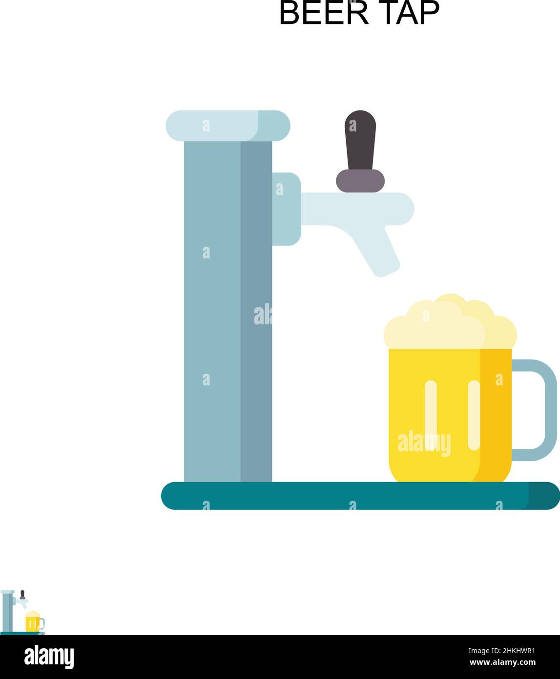 Beer tap Simple vector icon. Illustration symbol design template for ...
