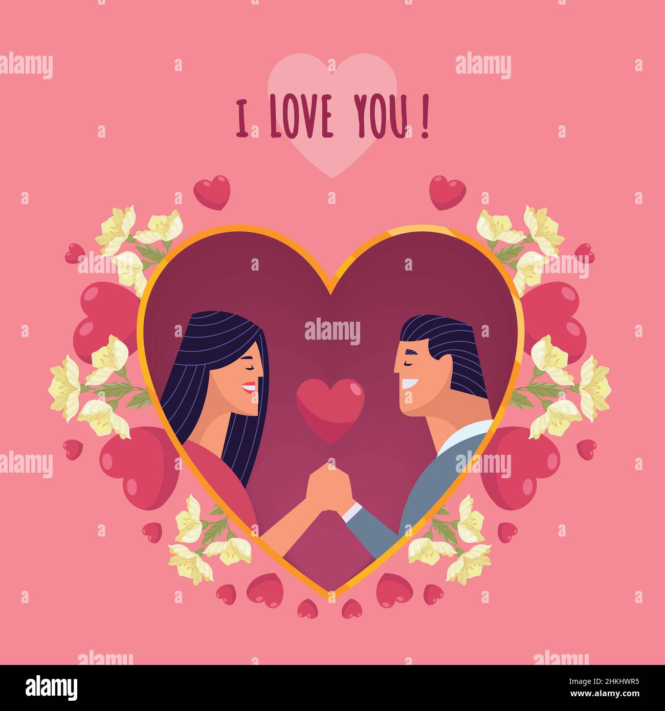 i love lettering with and couple Stock Vector Image & Art - Alamy