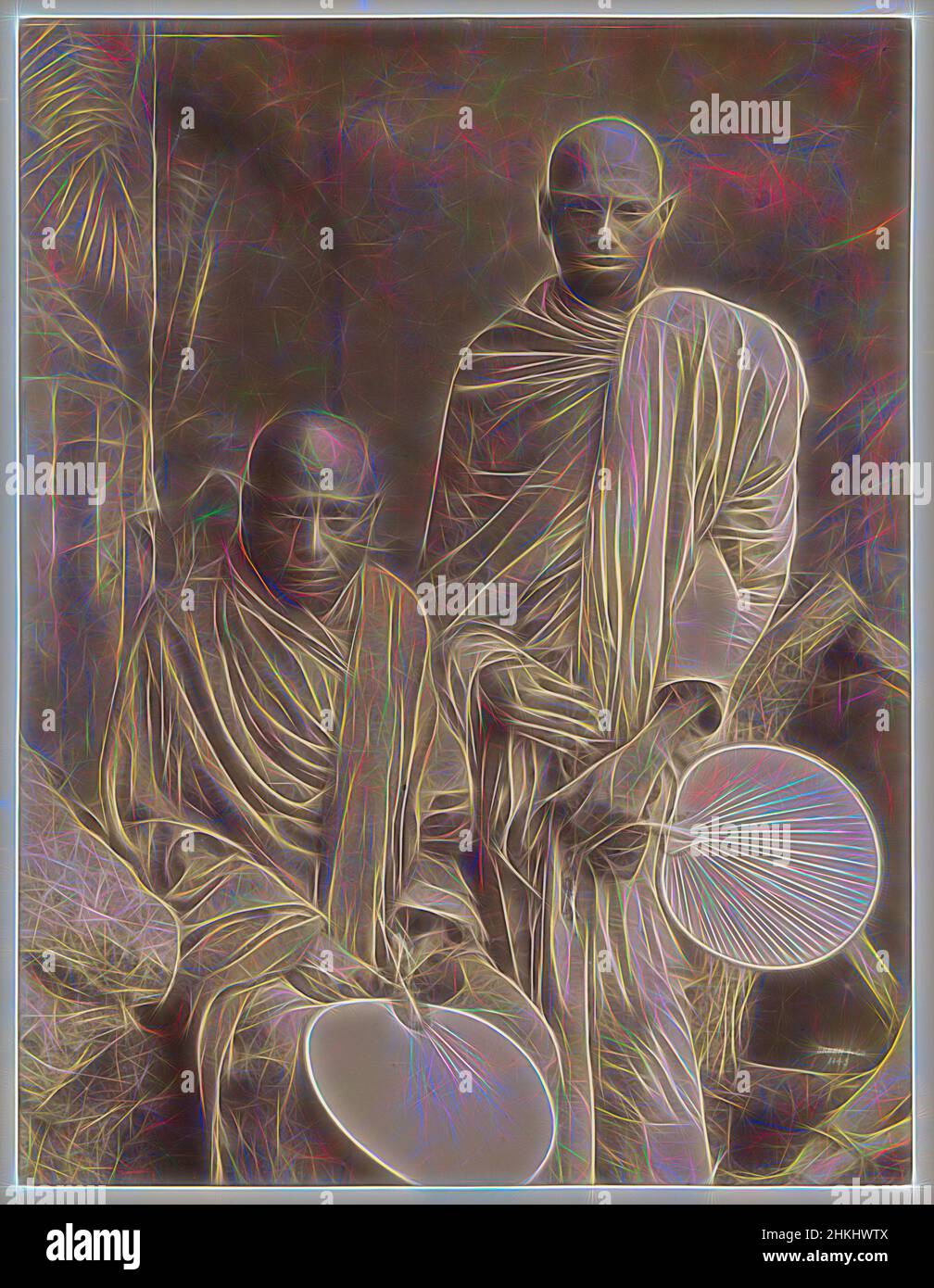 Inspired by Studio portrait of two unknown Buddhist monks, Ceylon, W.L ...