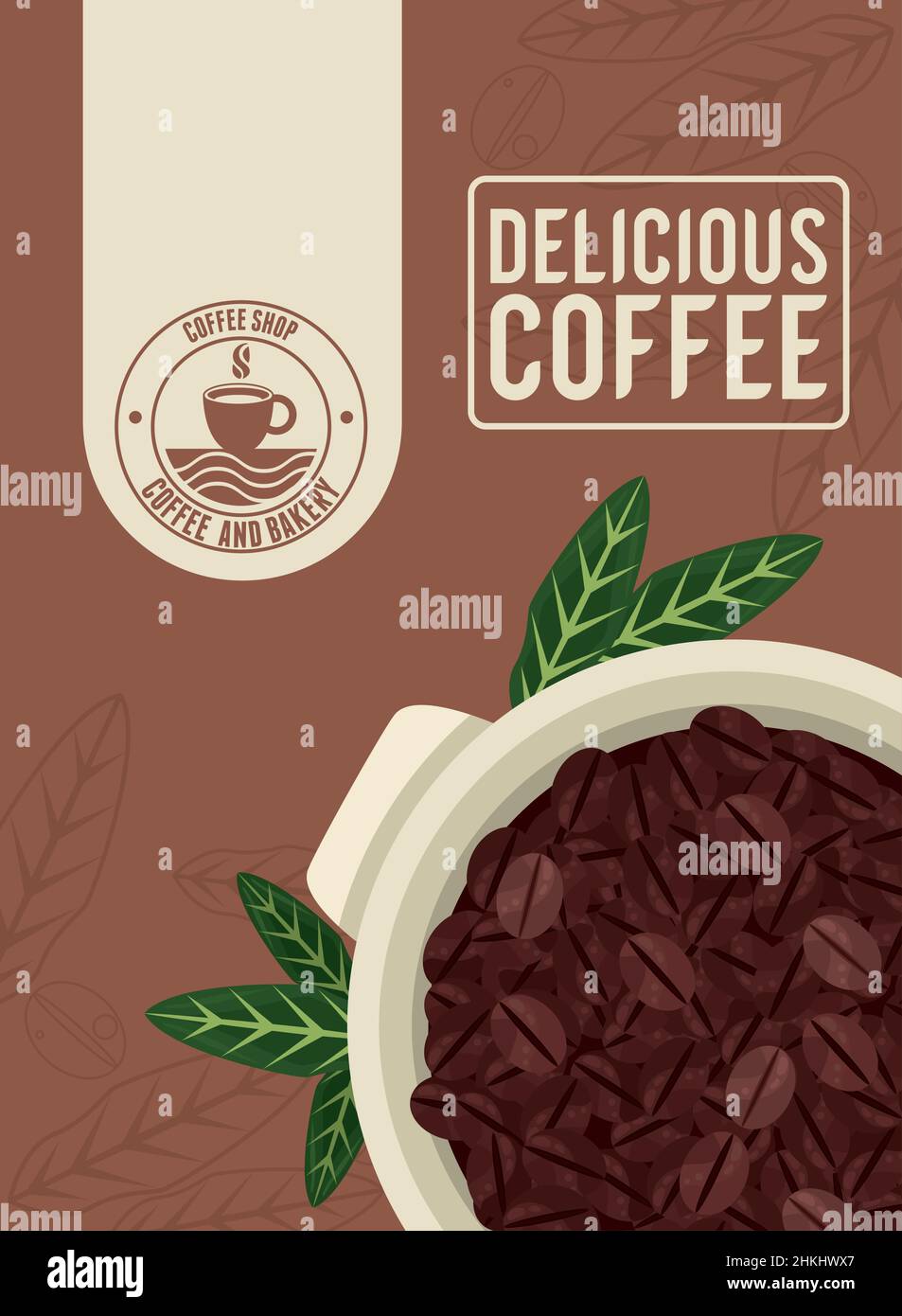 Delicious coffee grains poster hi-res stock photography and images - Alamy