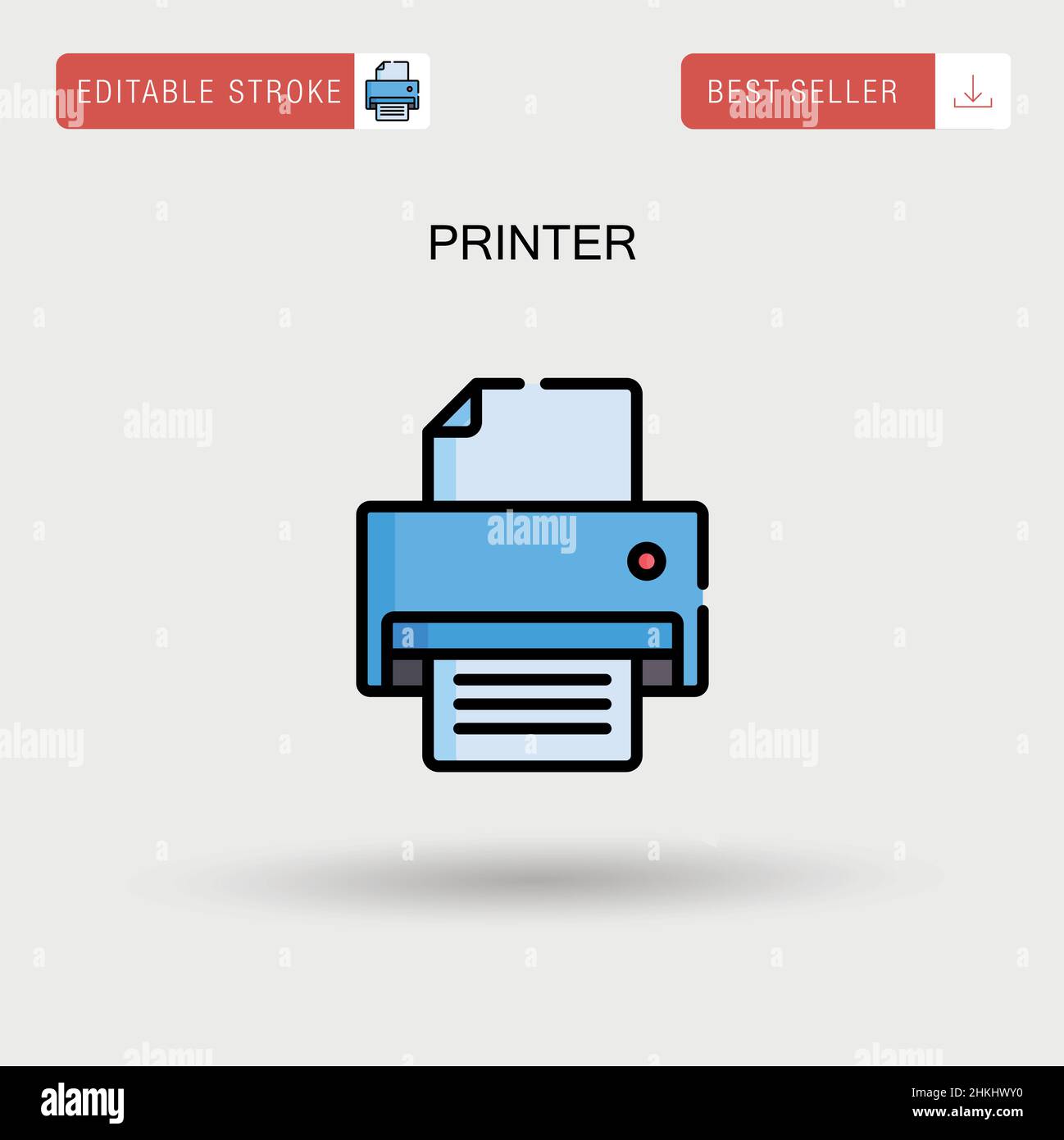 Printer Simple vector icon Stock Vector Image & Art - Alamy