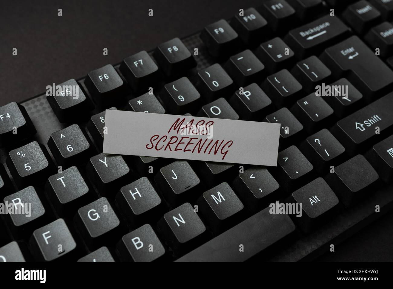 Conceptual caption Mass Screening. Word Written on health evaluation ...