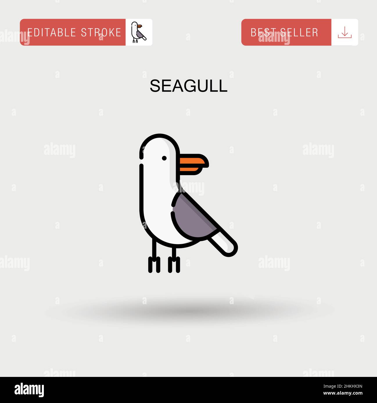 Black and white of seagulls Stock Vector Images - Alamy