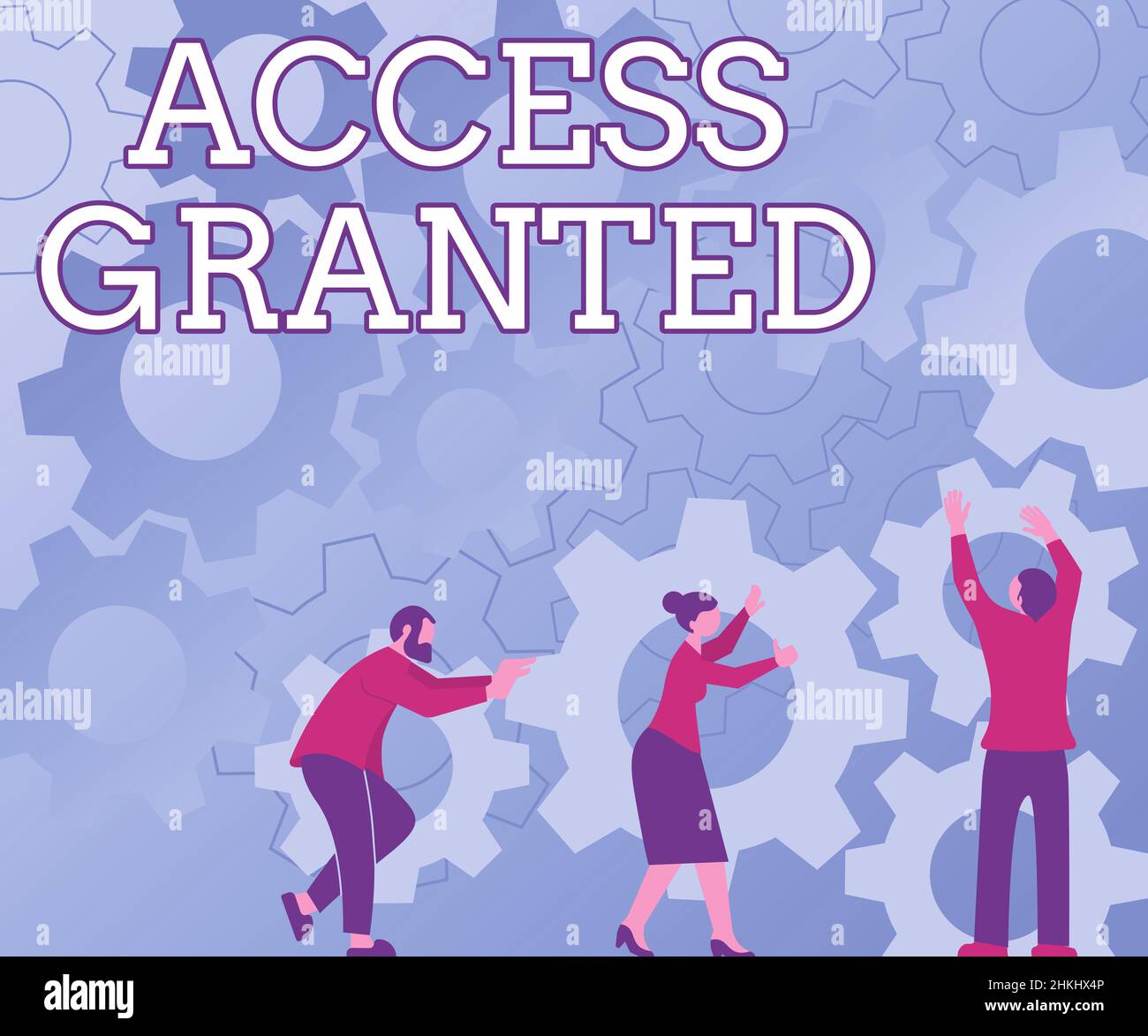 Hand writing sign Access Granted. Concept meaning admittance of users ...