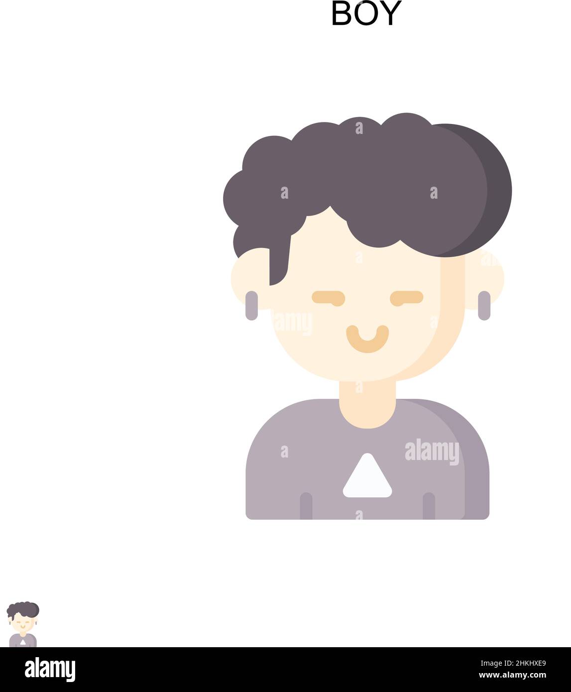 Boy Simple vector icon. Illustration symbol design template for web ...