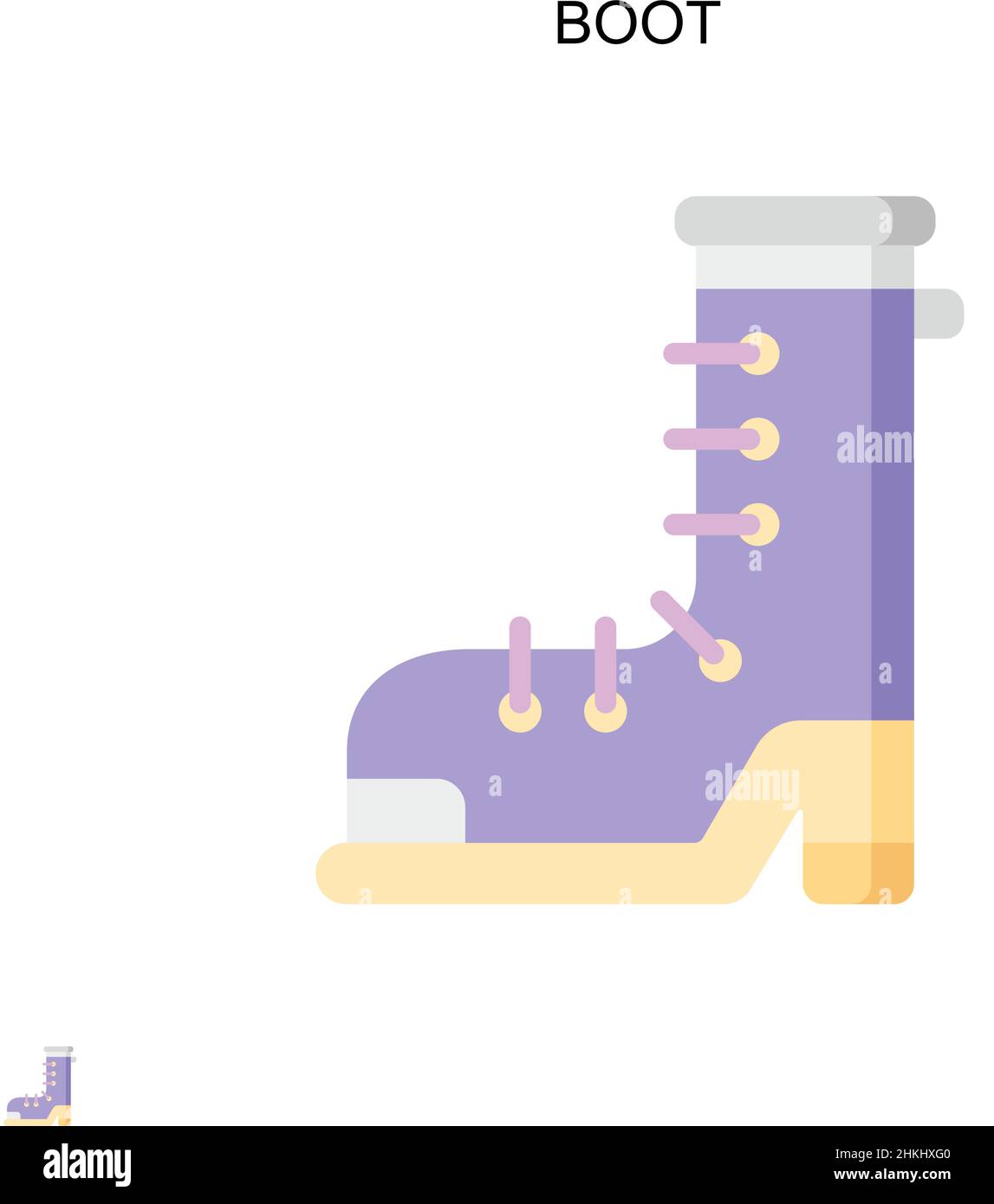 Boot Simple vector icon. Illustration symbol design template for web ...