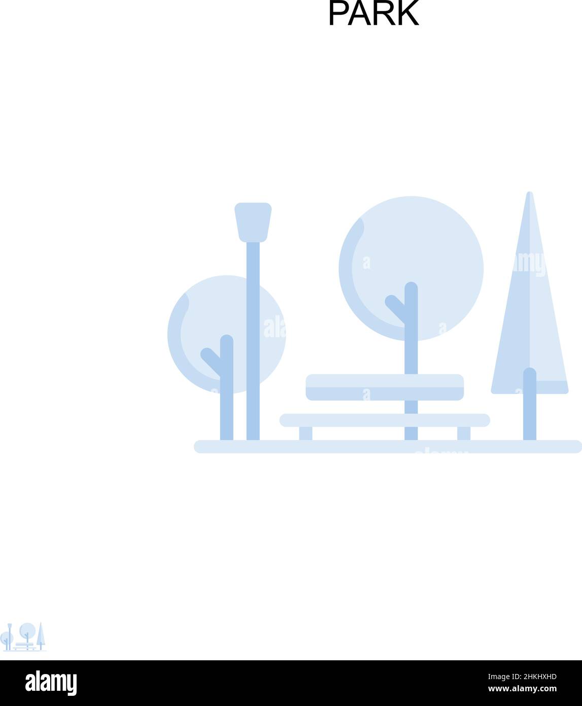 Park Simple vector icon. Illustration symbol design template for web ...