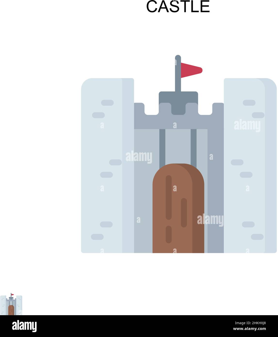 Castle Simple vector icon. Illustration symbol design template for web ...