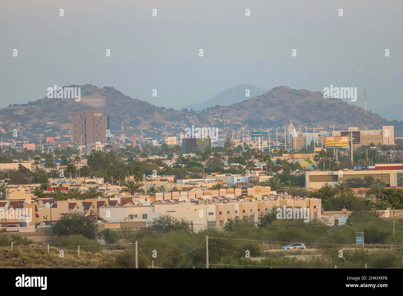 General view of the city of Hermosillo, urban area, city landscape ...