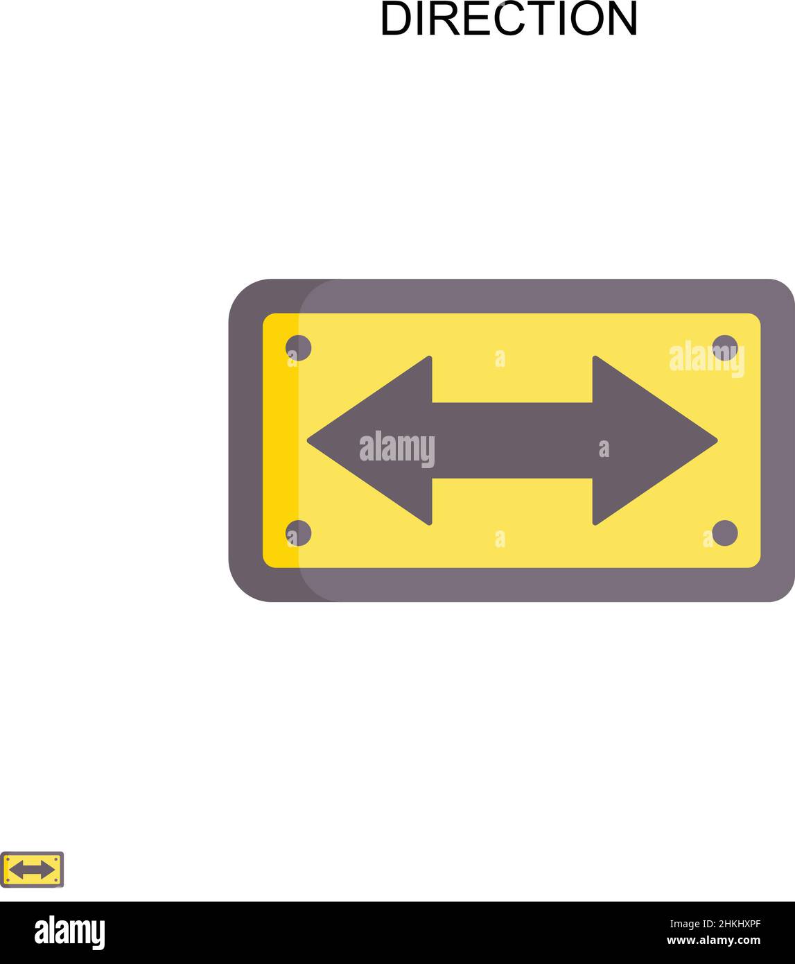 Direction Simple vector icon. Illustration symbol design template for ...