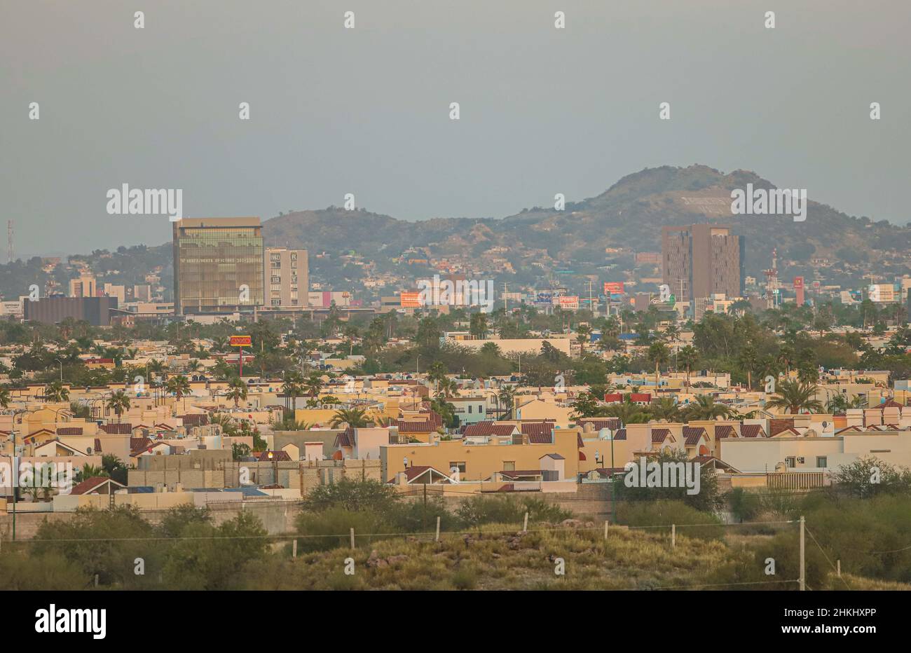 General view of the city of Hermosillo, urban area, city landscape ...