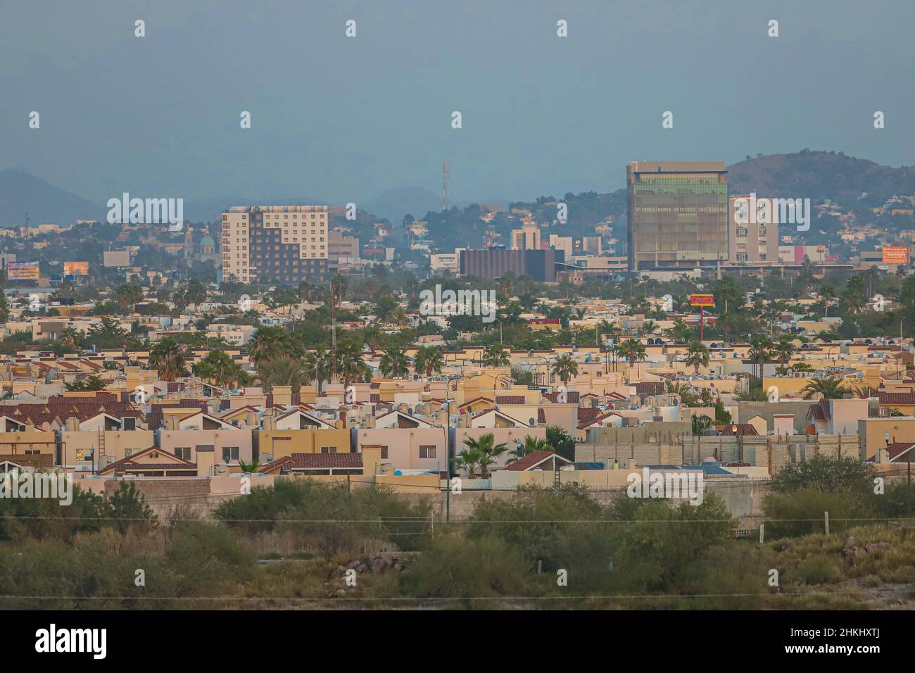 General view of the city of Hermosillo, urban area, city landscape ...