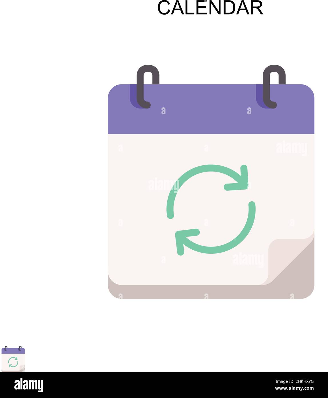 Calendar Simple vector icon. Illustration symbol design template for ...
