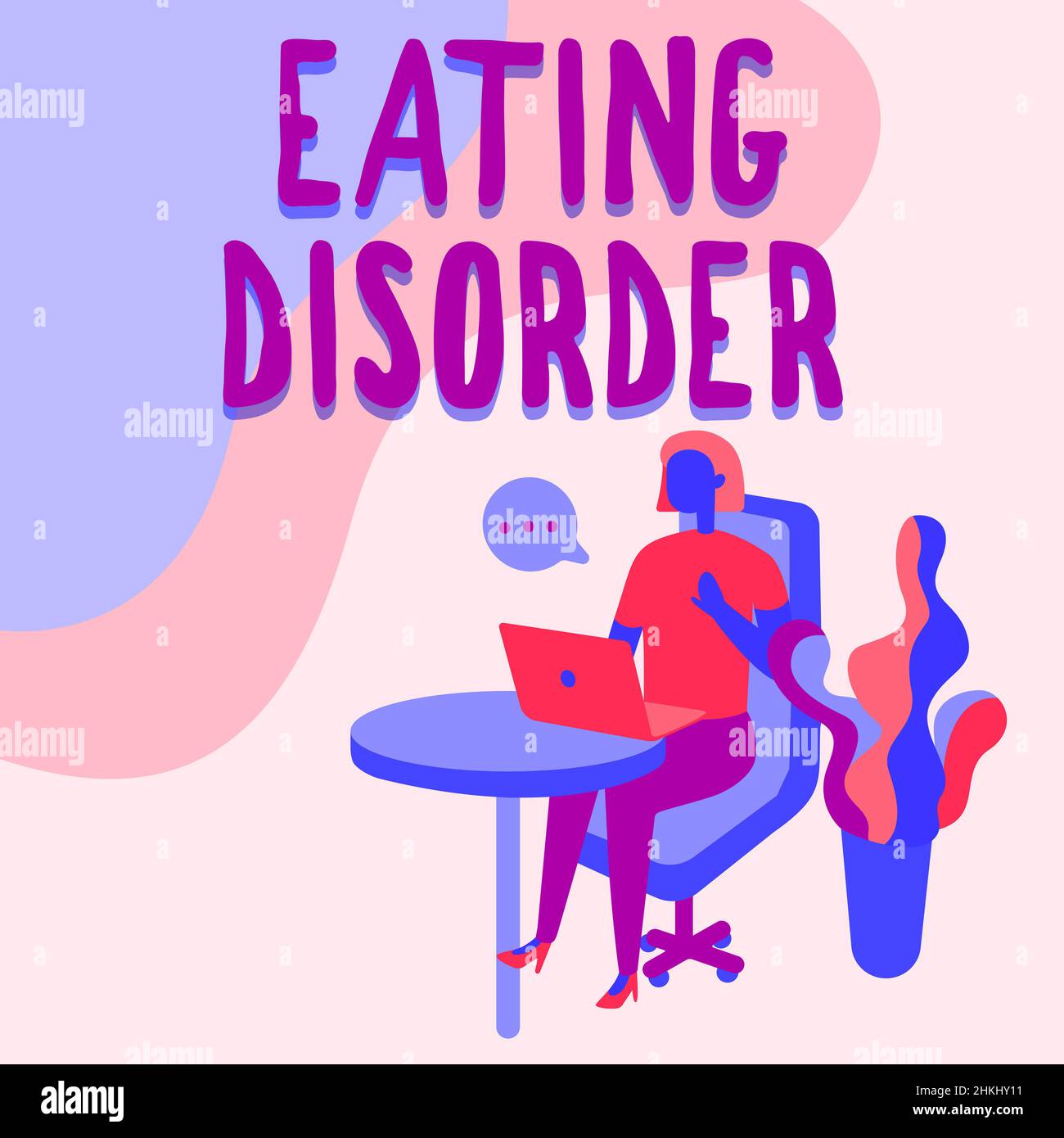 Handwriting text Eating Disorder. Business overview characterized by ...