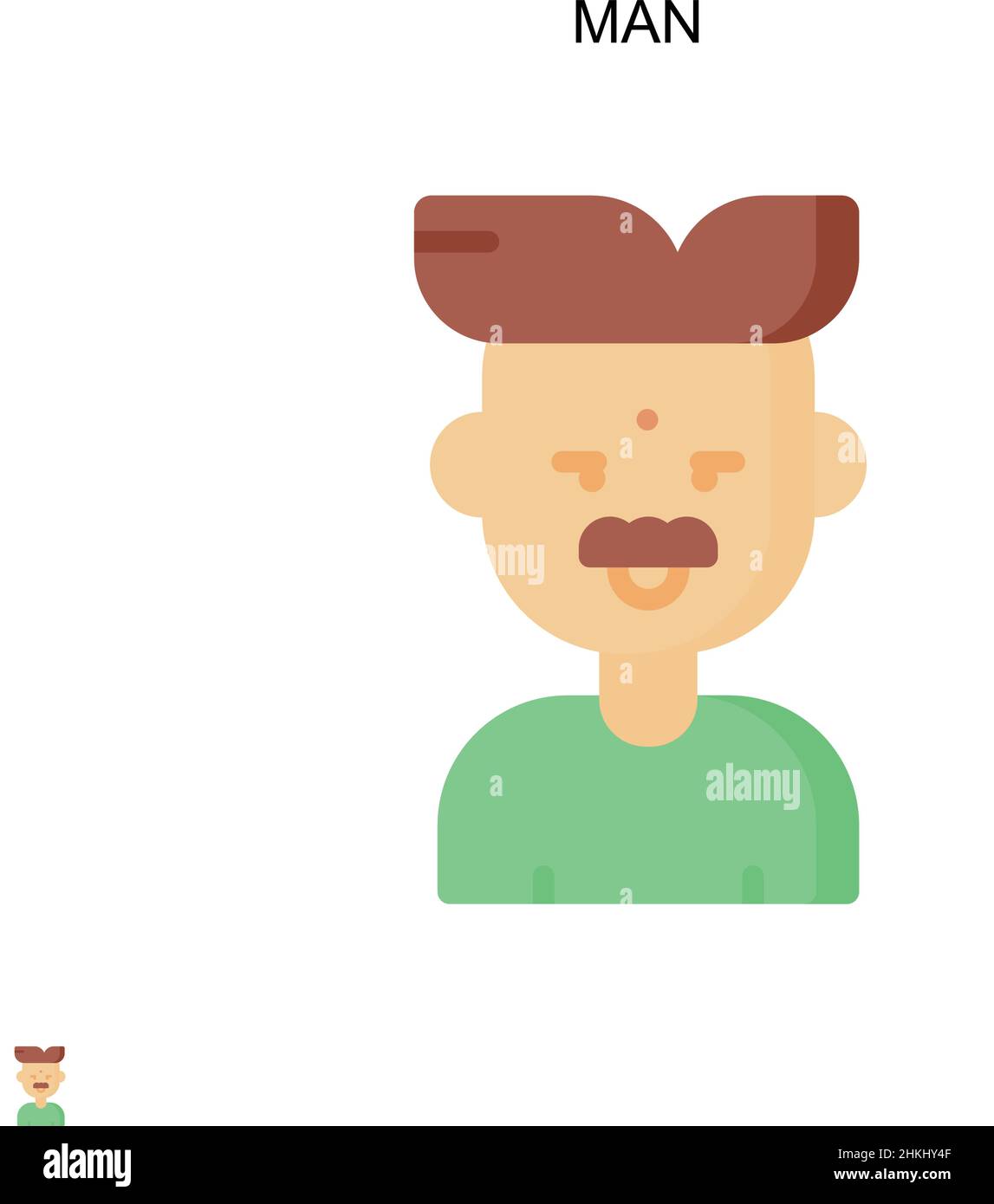 Man Simple vector icon. Illustration symbol design template for web ...