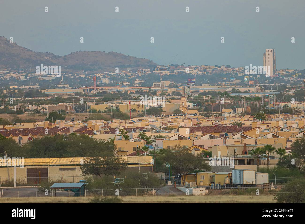 General view of the city of Hermosillo, urban area, city landscape ...