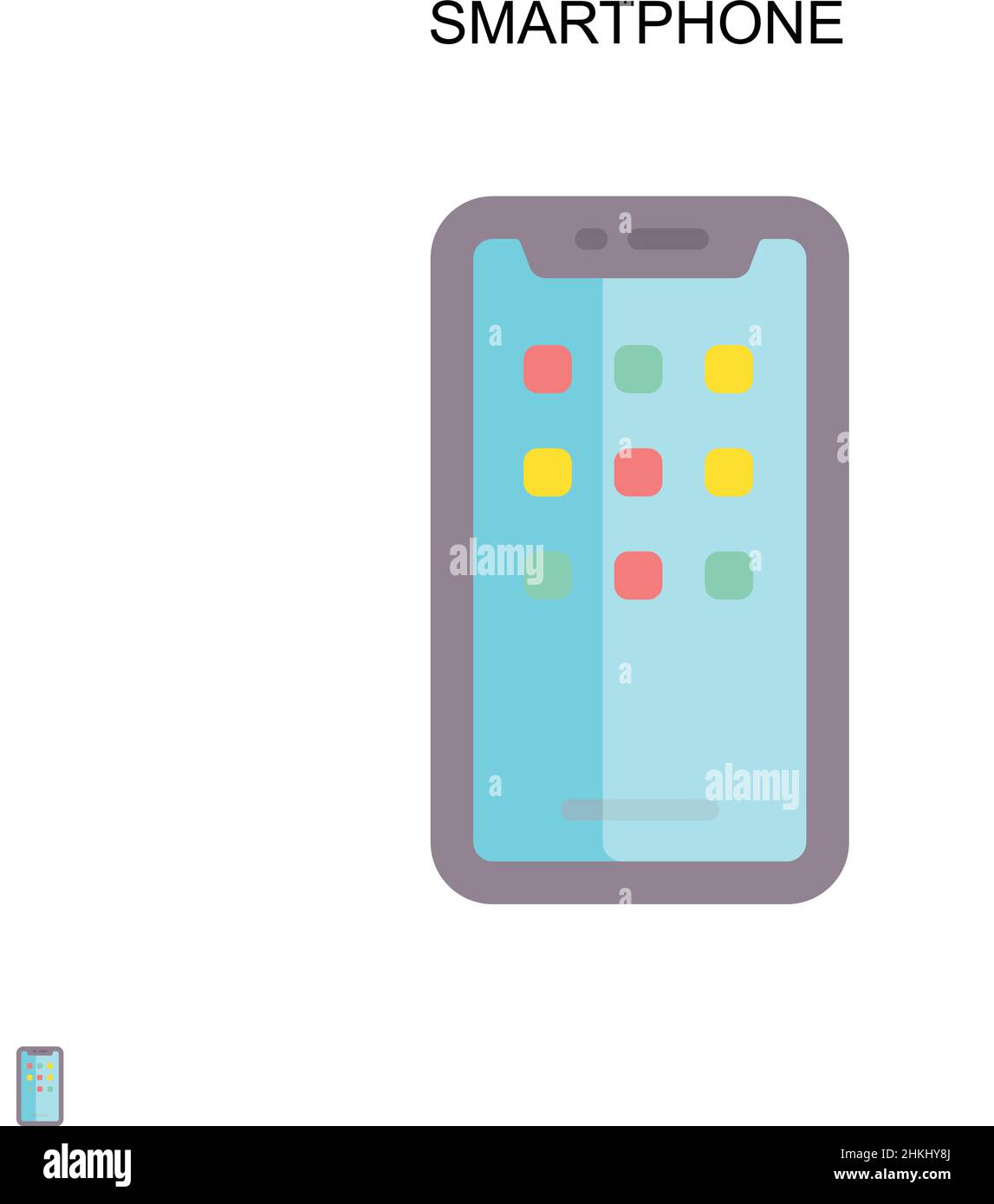 Smartphone Simple vector icon. Illustration symbol design template for ...