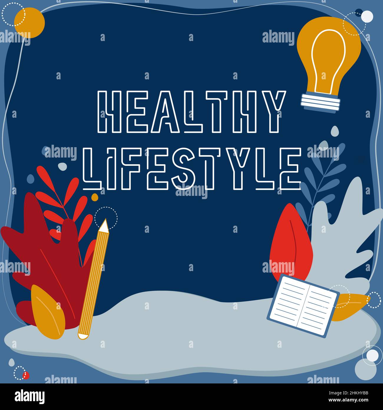 Hand writing sign Healthy Lifestyle. Business concept Live Healthy ...
