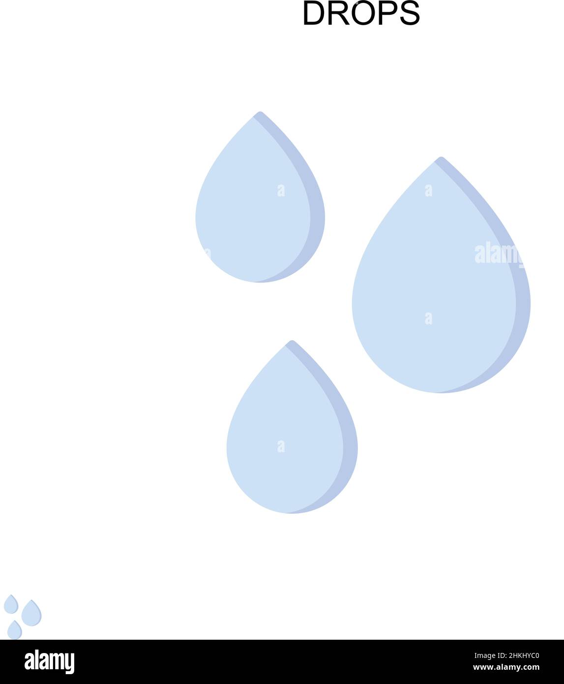 Drops Simple vector icon. Illustration symbol design template for web ...