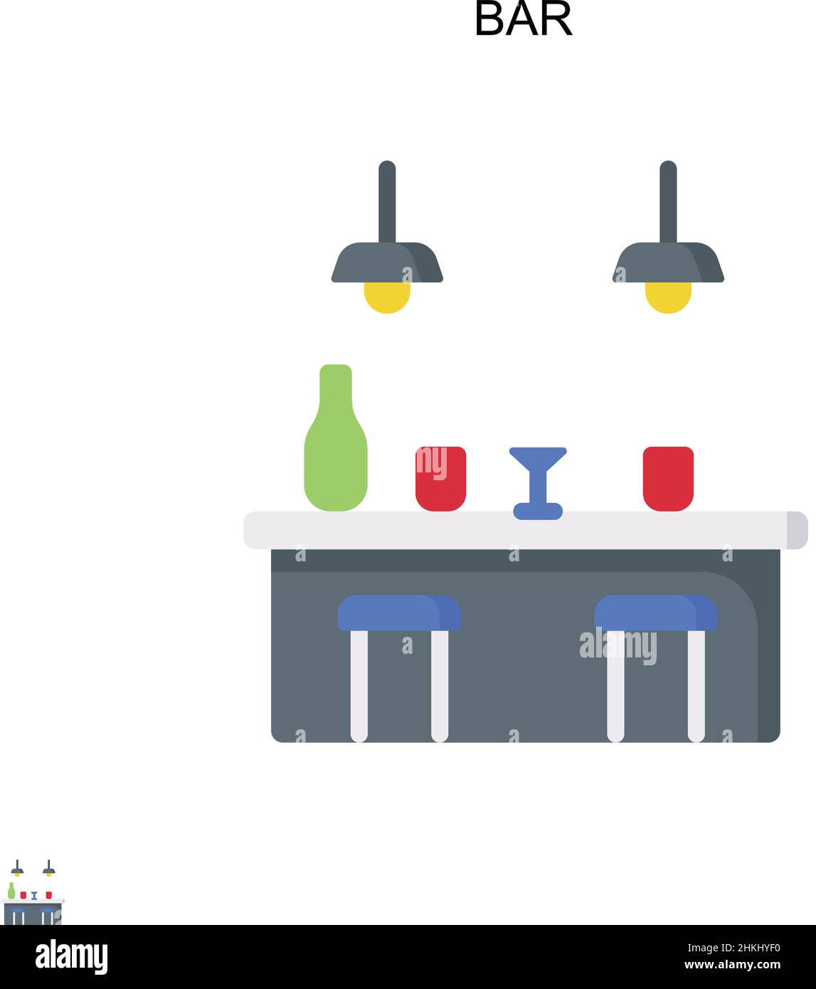 Bar Simple vector icon. Illustration symbol design template for web ...