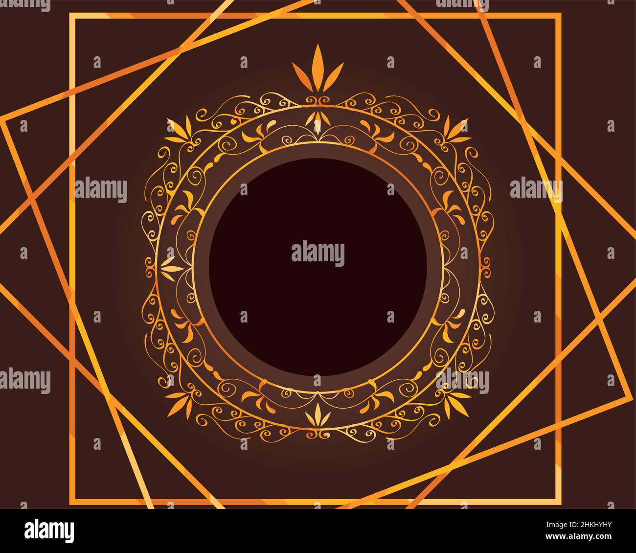 golden monogram elegant frame Stock Vector Image & Art - Alamy