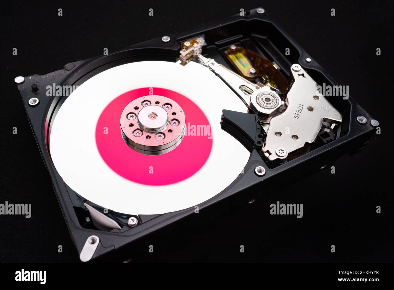 Japanese flag reflected on a disassembled HDD Stock Photo - Alamy