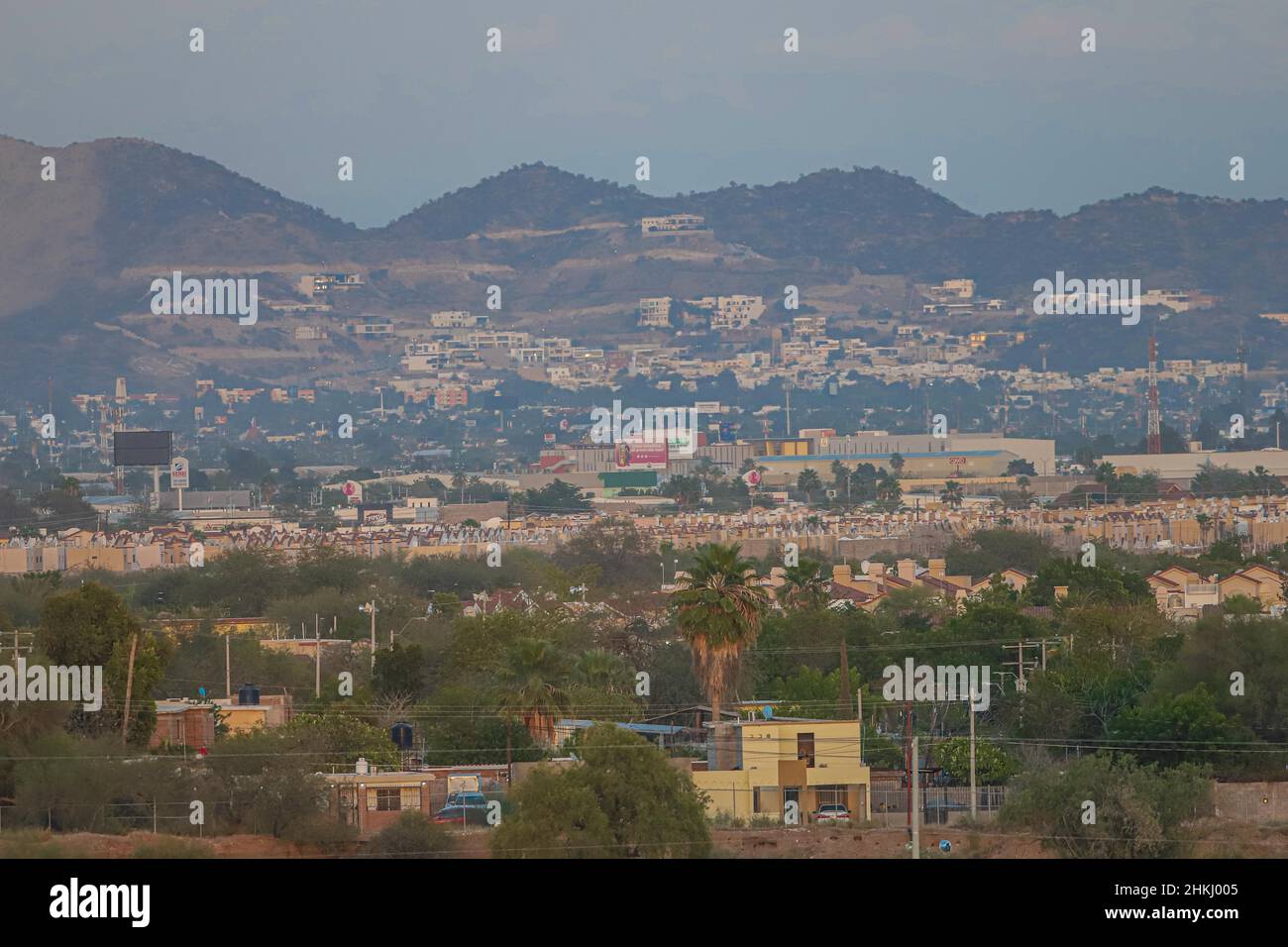 General view of the city of Hermosillo, urban area, city landscape ...