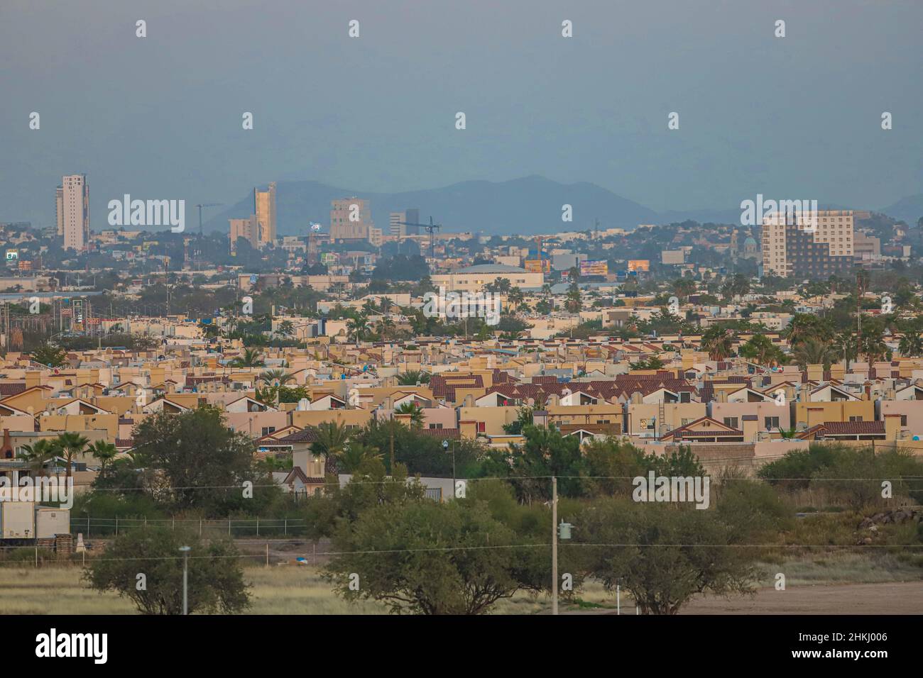 General view of the city of Hermosillo, urban area, city landscape ...
