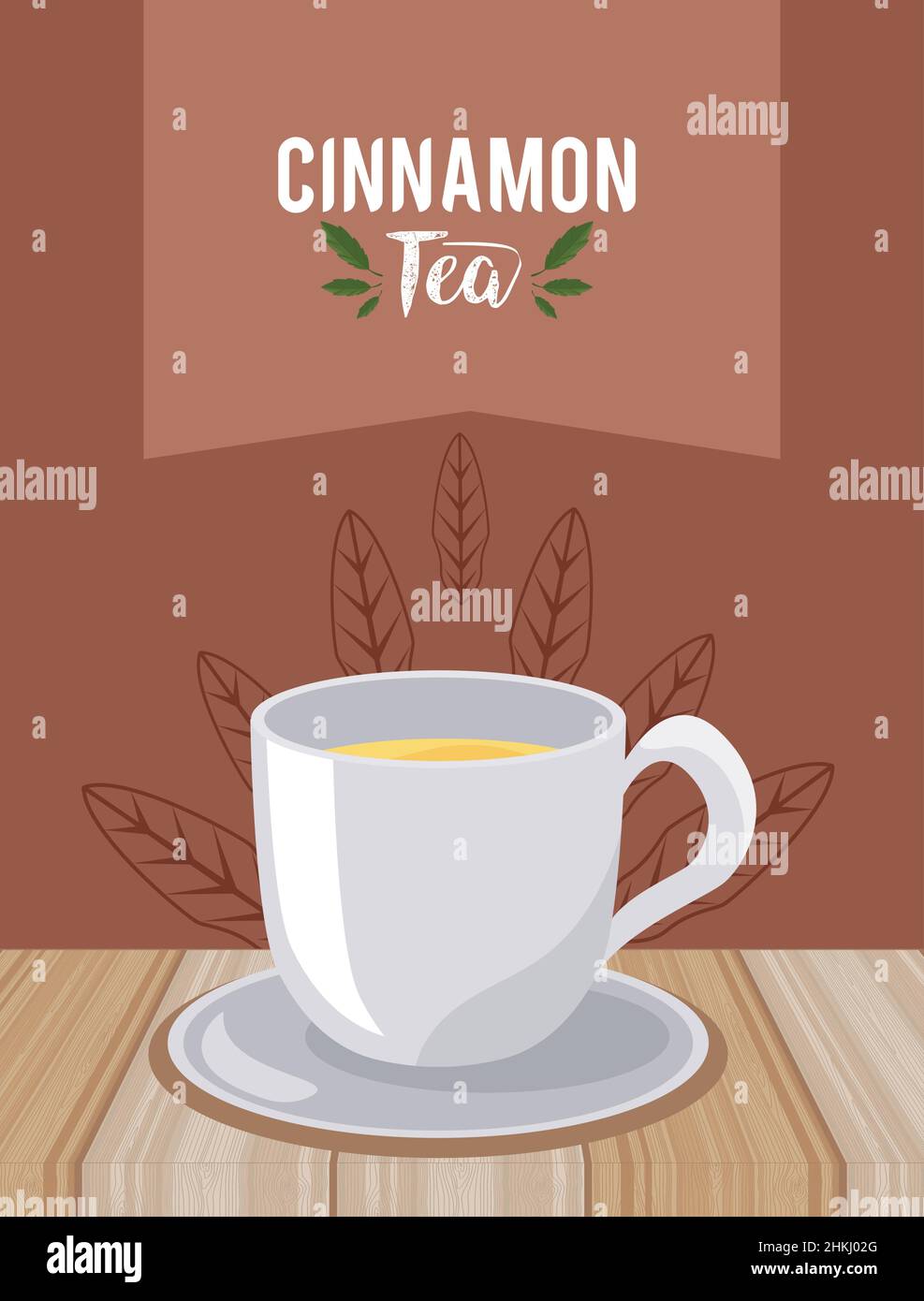 cinnamon tea lettering with cup Stock Vector Image & Art - Alamy