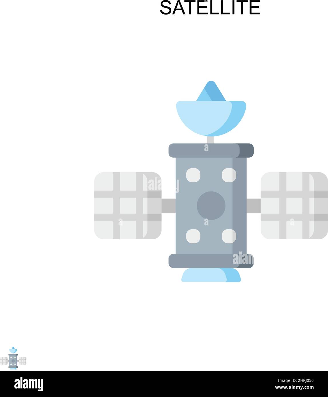 Satellite Simple vector icon. Illustration symbol design template for ...