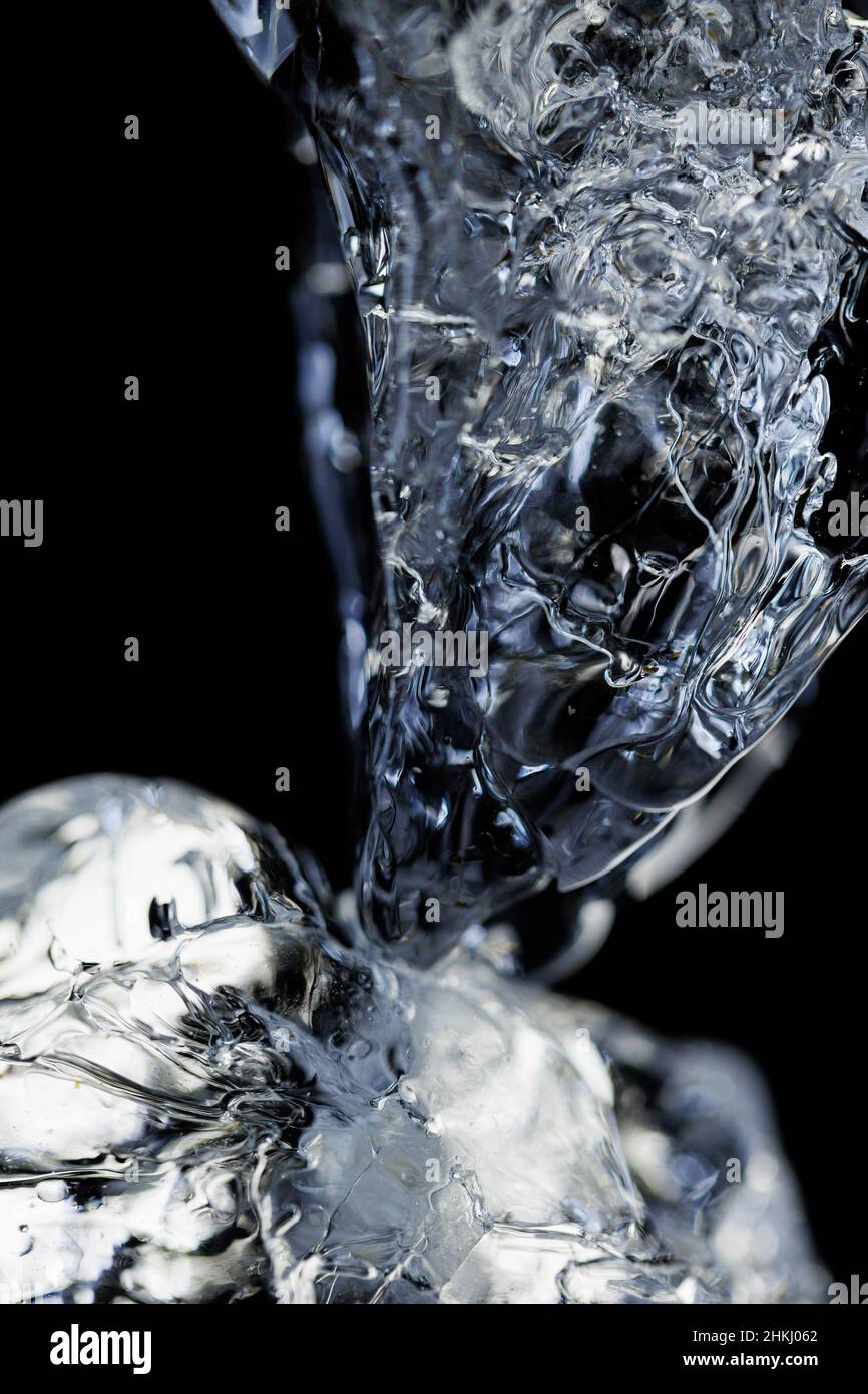 Cold ice in closeup macro view Stock Photo - Alamy