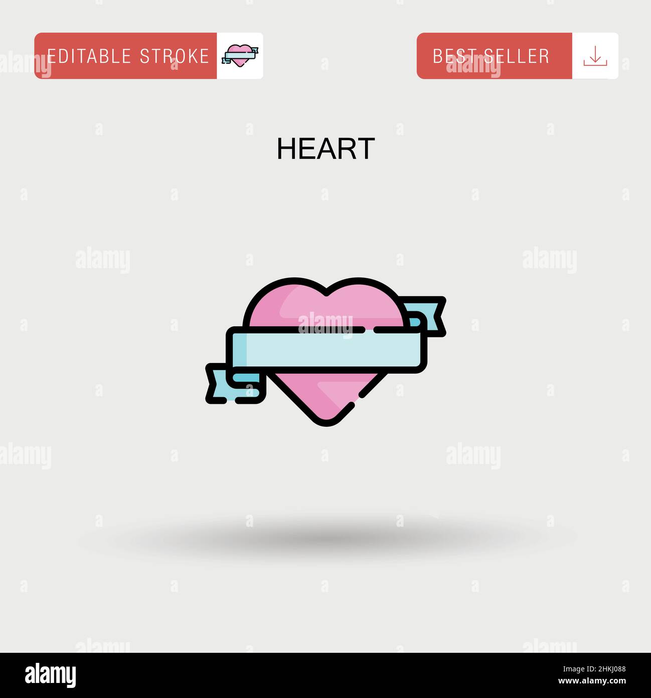 Heart Simple vector icon Stock Vector Image & Art - Alamy