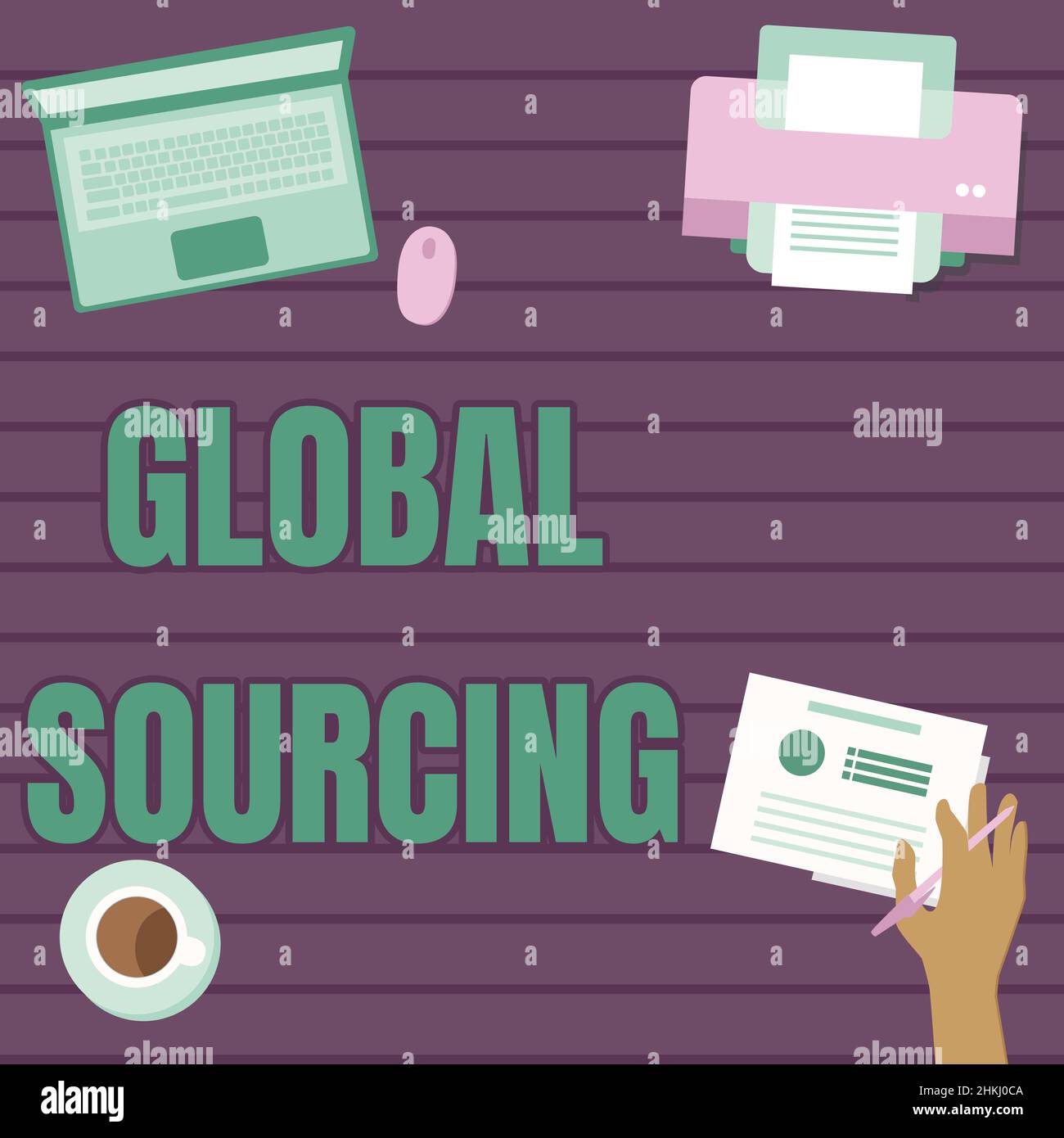 Inspiration showing sign Global Sourcing. Internet Concept practice of ...