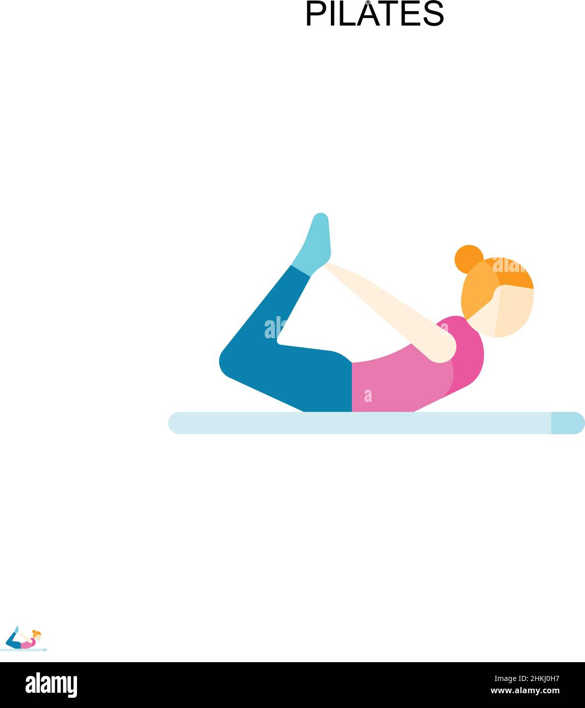 Pilates Simple vector icon. Illustration symbol design template for web ...